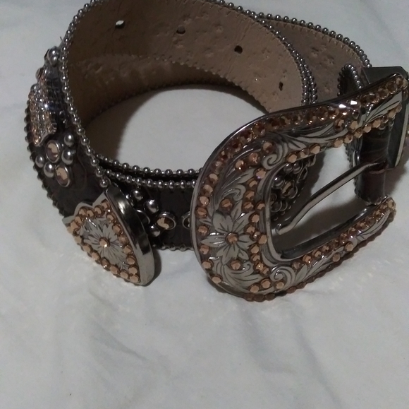 B.B. Simon | Accessories | B B Simon Western Rhinestone Belt Xl | Poshmark